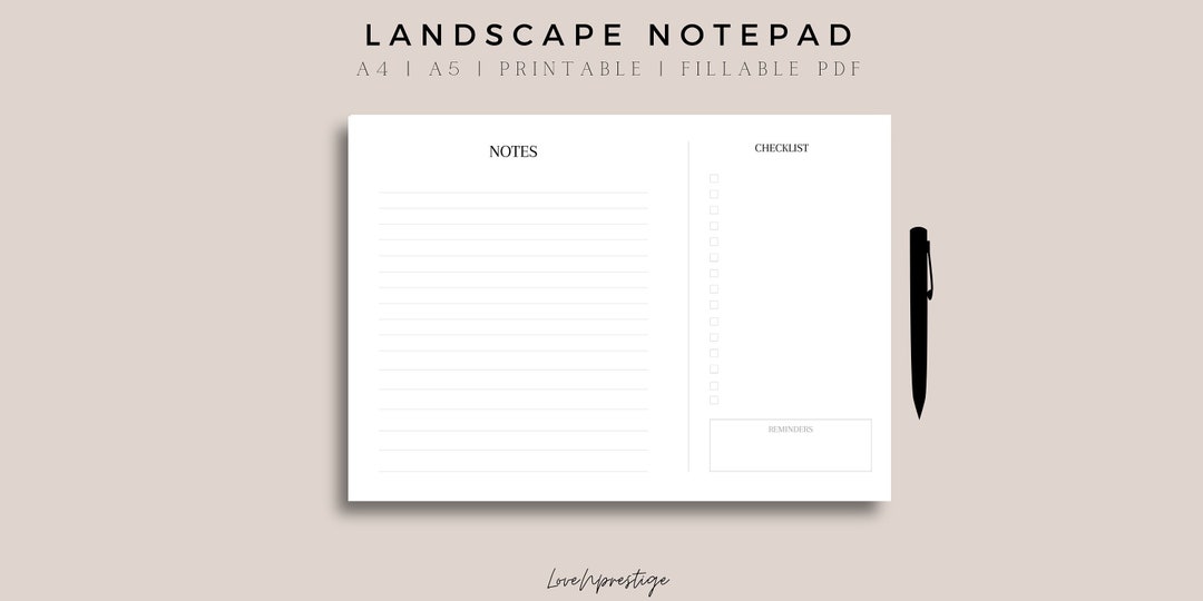 Minimal Notes Notepad Printable Instant Download Daily - Etsy