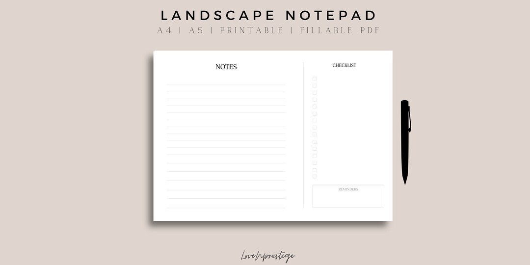 Minimal, Notes, Notepad, Printable, Instant Download, Daily Planner ...