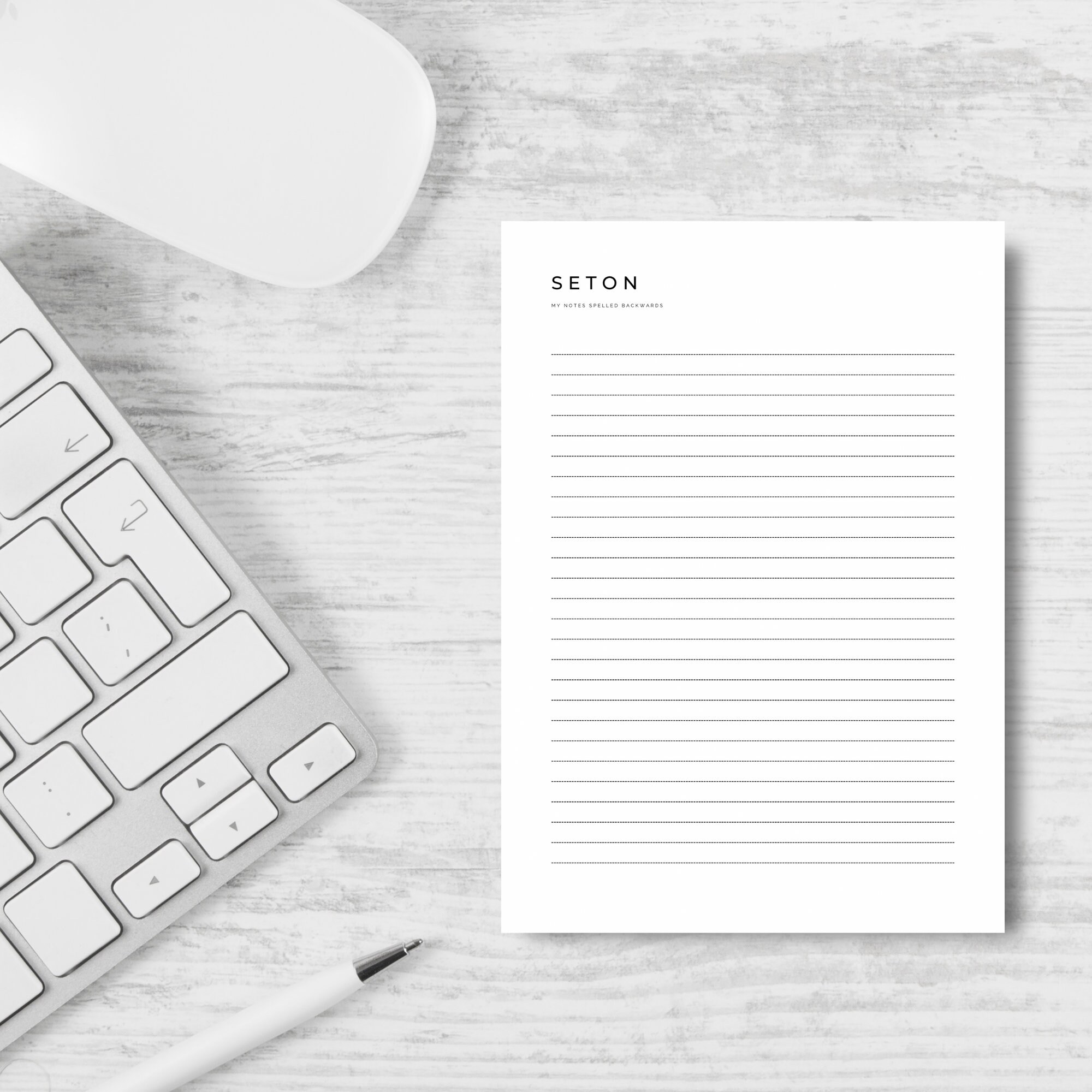 MINIMAL NOTES PAGE, Printable, Lined Notes Template, Writing, Paper ...