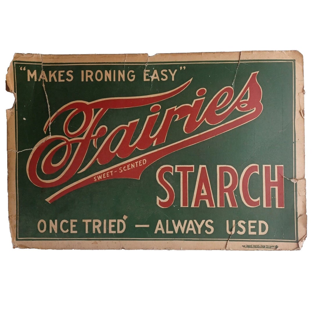 Vintage Fairies Sweet Scented Starch Cardboard Advertising - Etsy