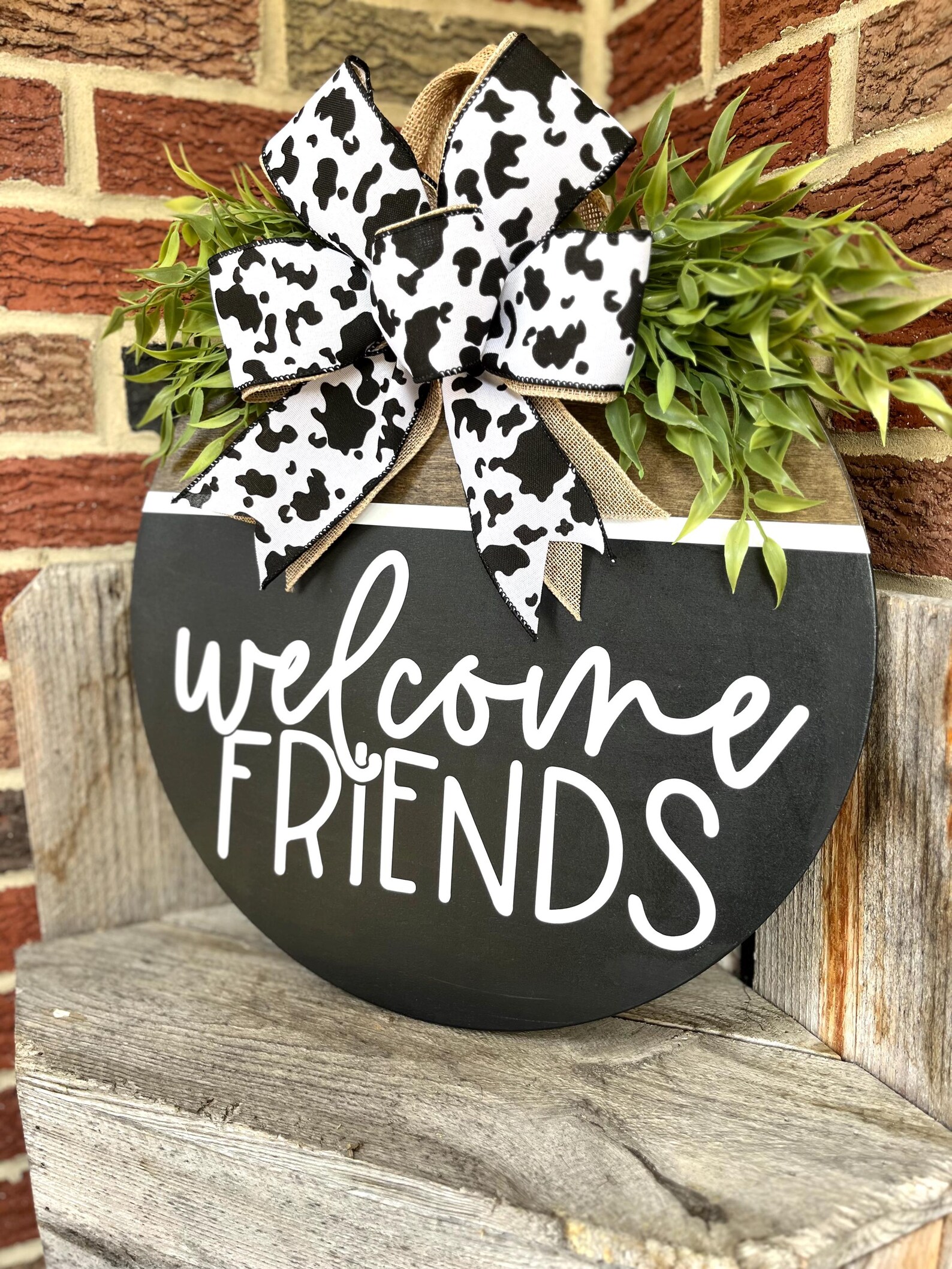 Welcome Friends L Welcome Friends Door Hanger L Door Decor L Year Round ...