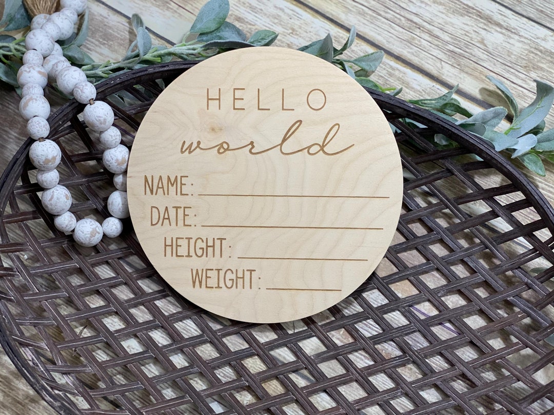 Baby Name Sign, Birth Stats Wood Sign, Hospital Name Sign, Newborn Name ...