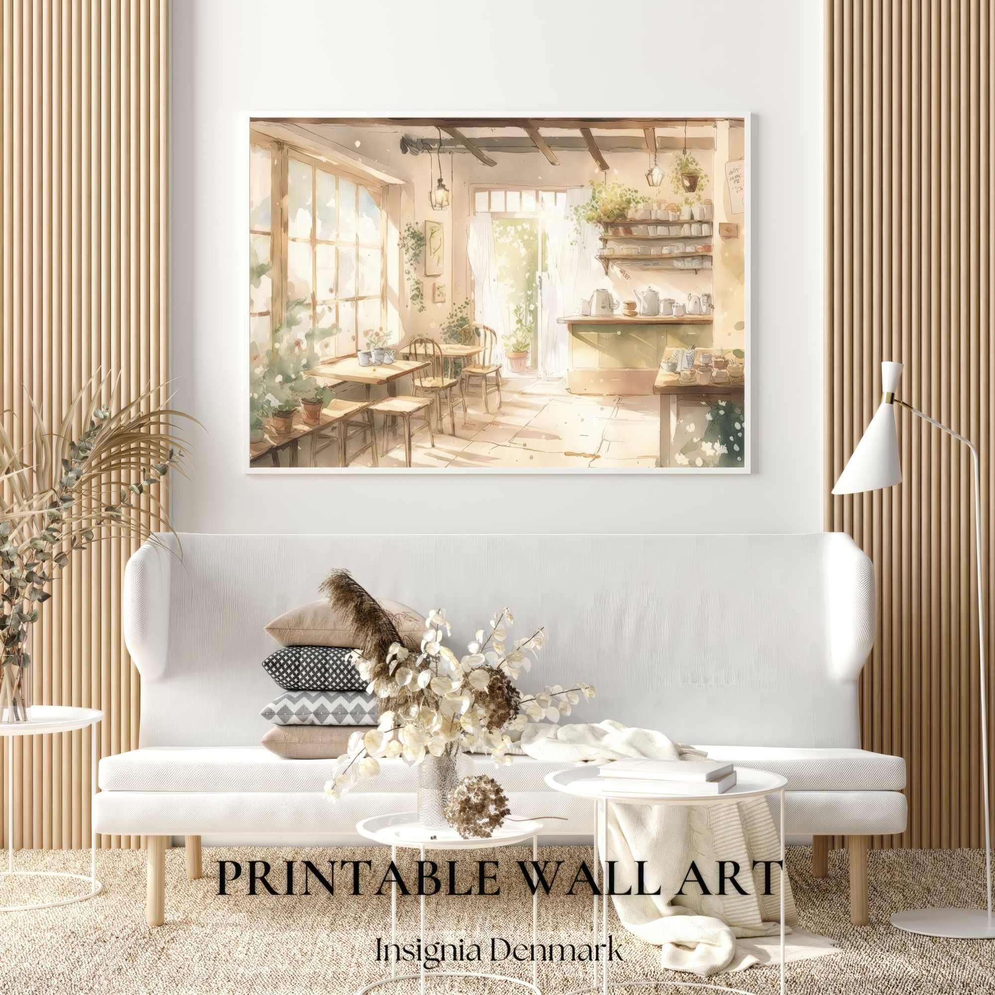 Printable Coffee Shop Wall Decor J'adore Parisian Watercolor Painting ...