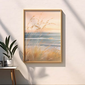 Sunset 3-piece Wall Decor | Beach Triptych Seascape Watercolor Print ...