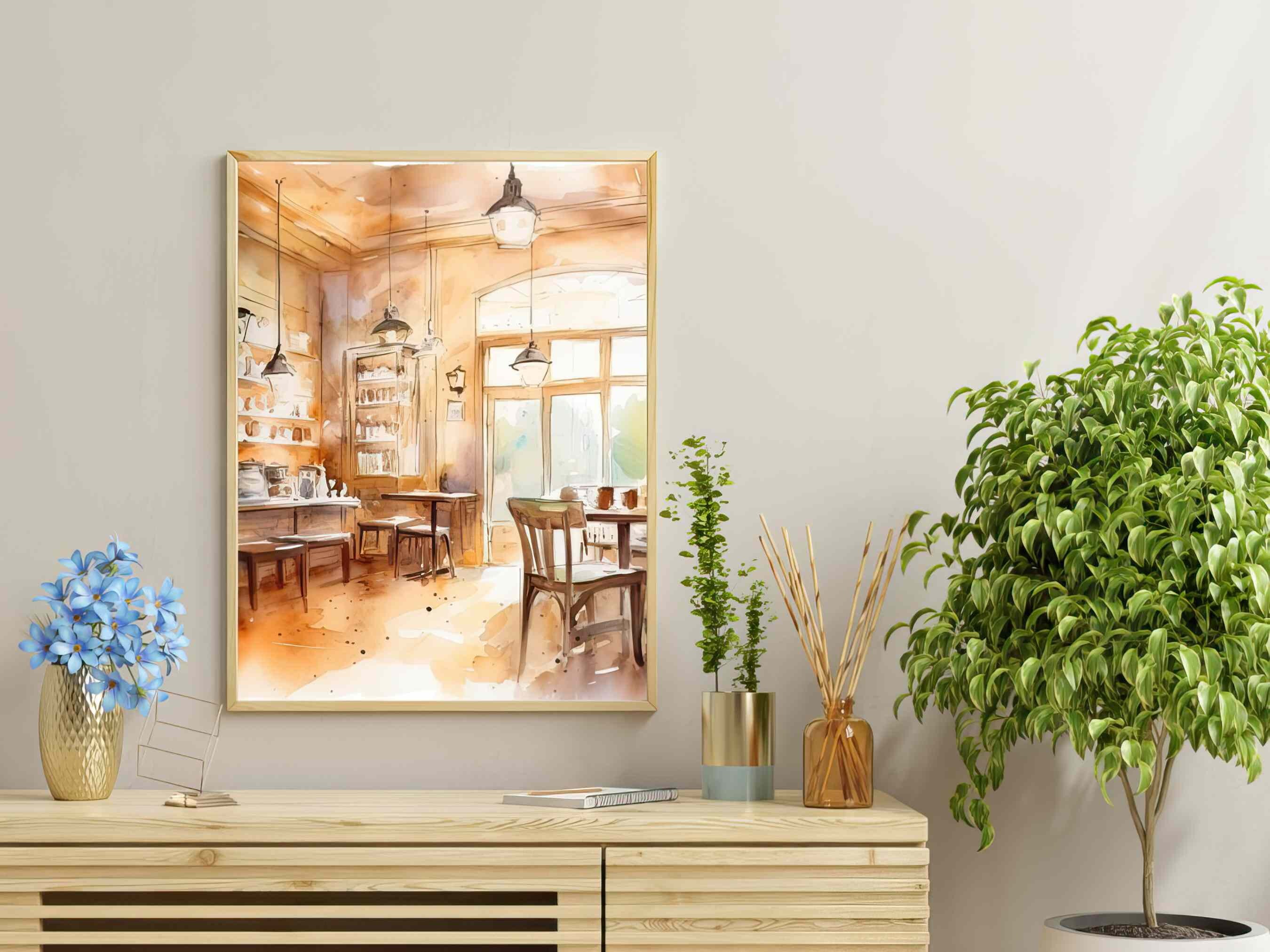 Inviting European Coffee and Tea Shop Interior | Warm Ambiance ...