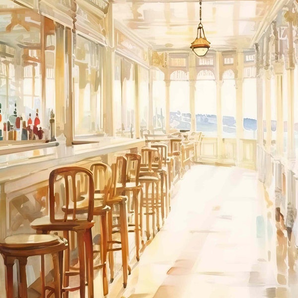 Bar Scene Painting - Etsy