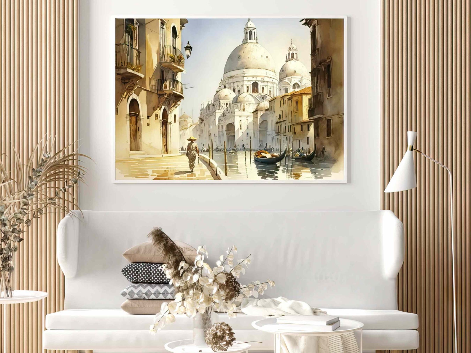 Mystical Canals of Venice Printable Painting | Serene Watercolor Home ...