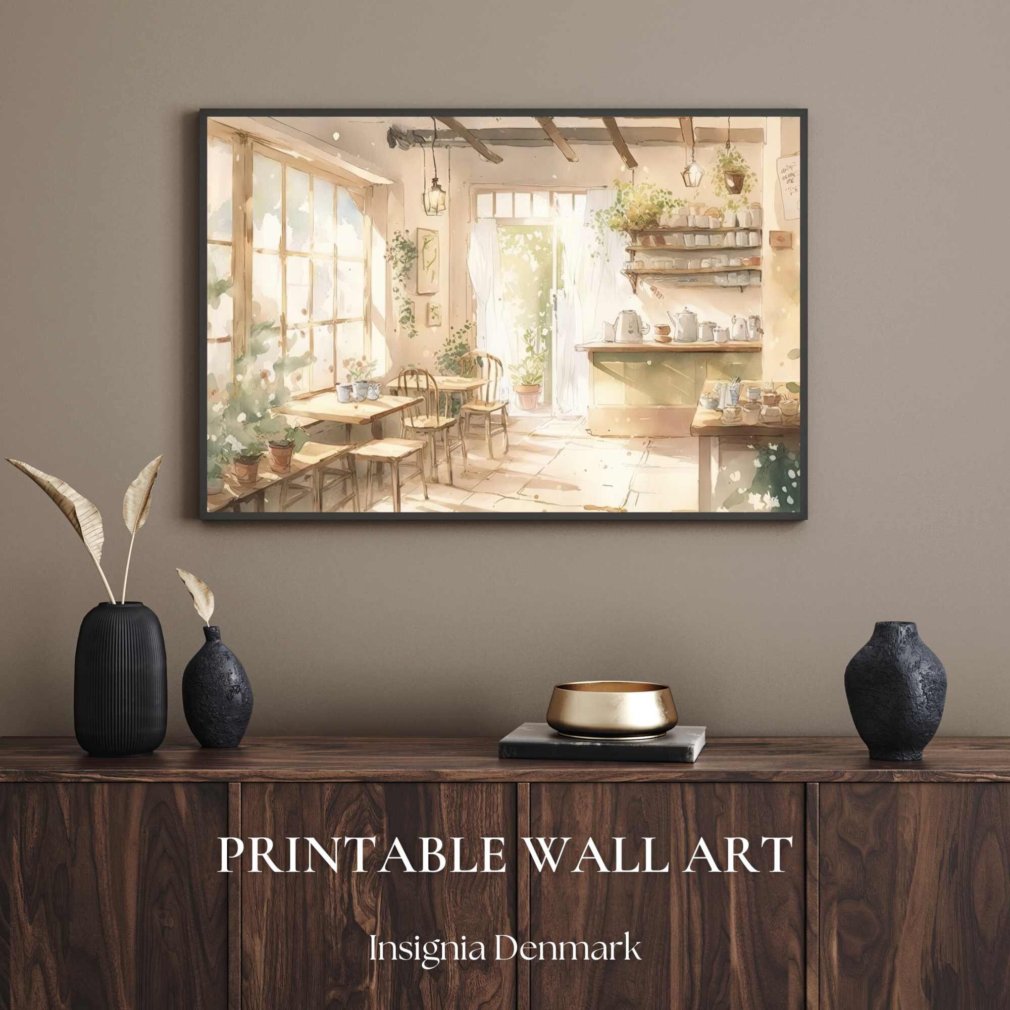 Printable Coffee Shop Wall Decor J'adore Parisian Watercolor Painting ...