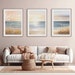 Sunset 3-piece Wall Decor Beach Triptych Seascape Watercolor - Etsy