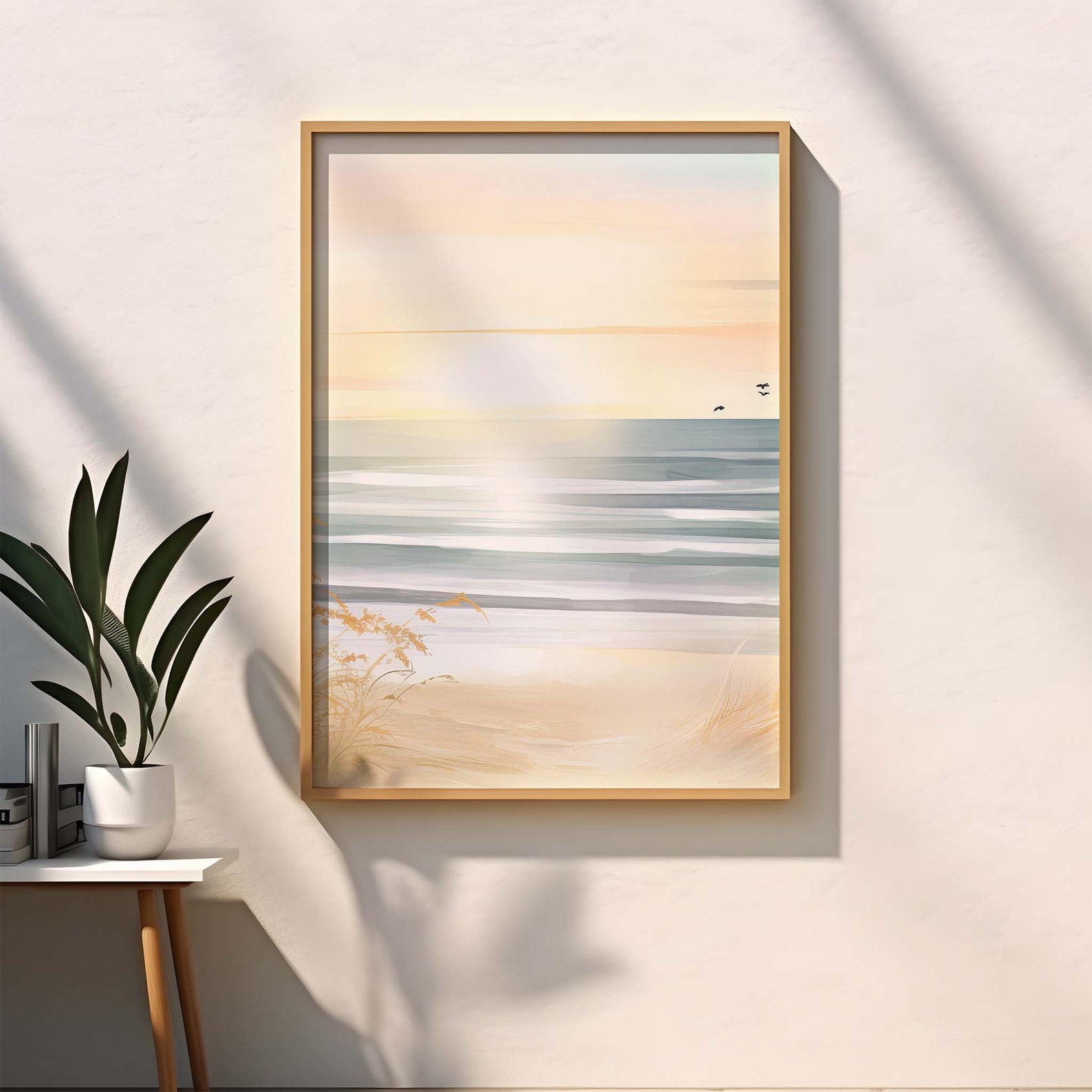 Sunset 3-piece Wall Decor Beach Triptych Seascape Watercolor - Etsy