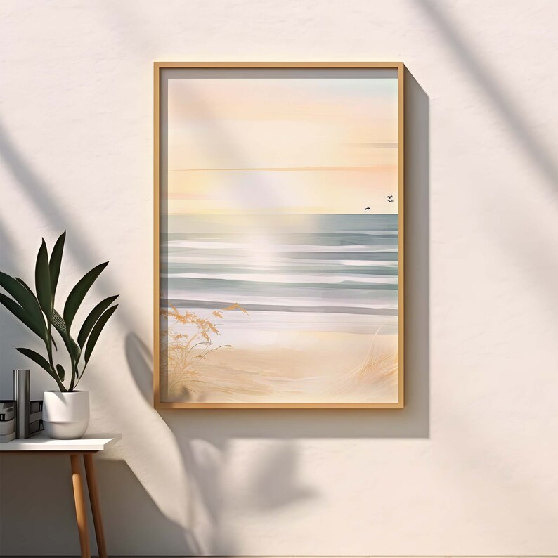 Sunset 3-piece Wall Decor Beach Triptych Seascape Watercolor - Etsy