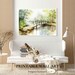 Forest Bridge Watercolor Printable Art Poster Wooden Bridge Over Stream ...