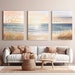 Sunset 3-piece Wall Decor Beach Triptych Seascape Watercolor - Etsy