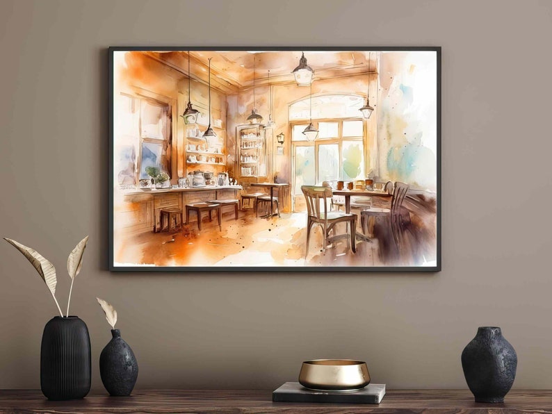 Inviting European Coffee and Tea Shop Interior | Warm Ambiance ...