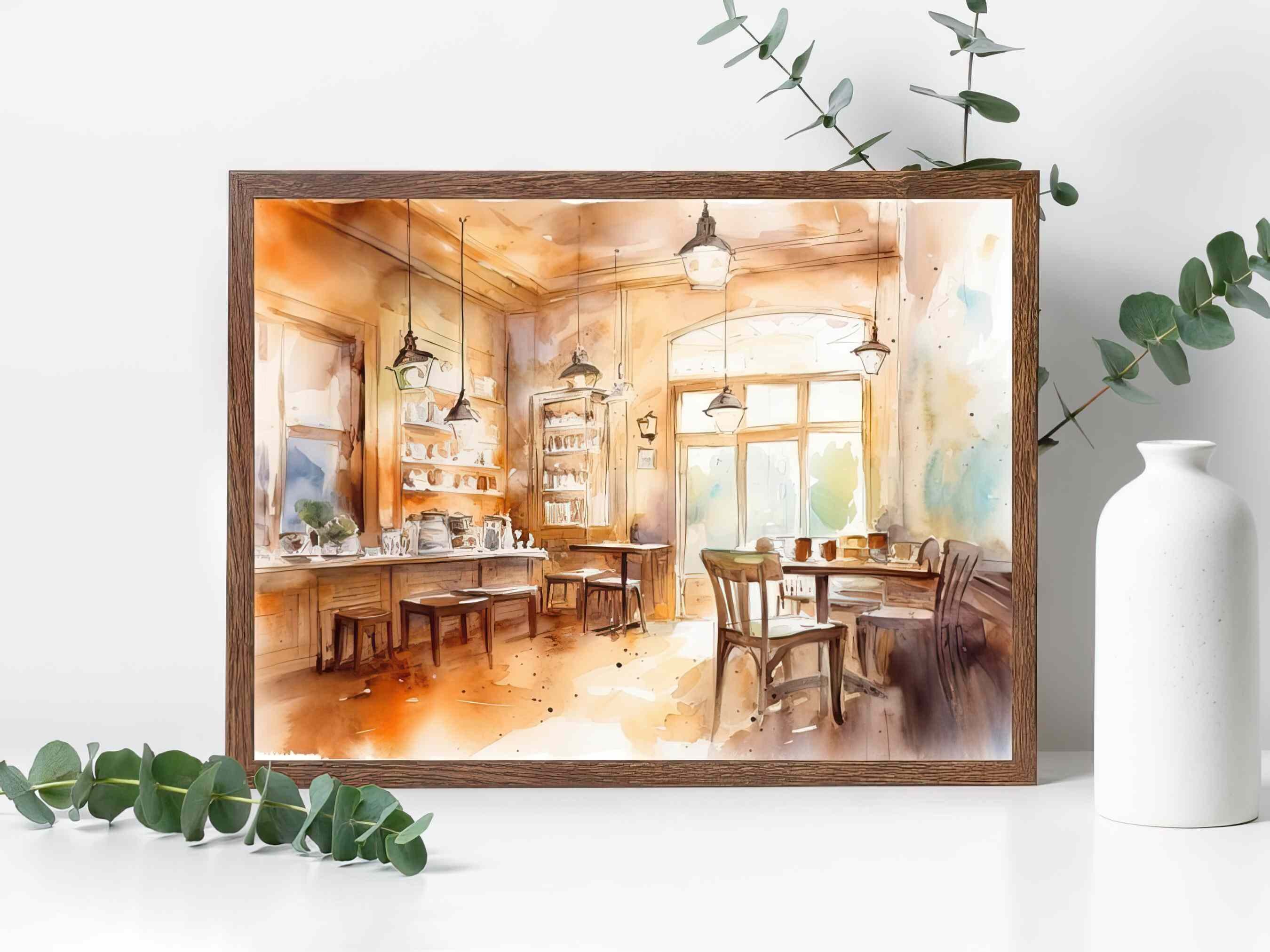 Inviting European Coffee and Tea Shop Interior | Warm Ambiance ...