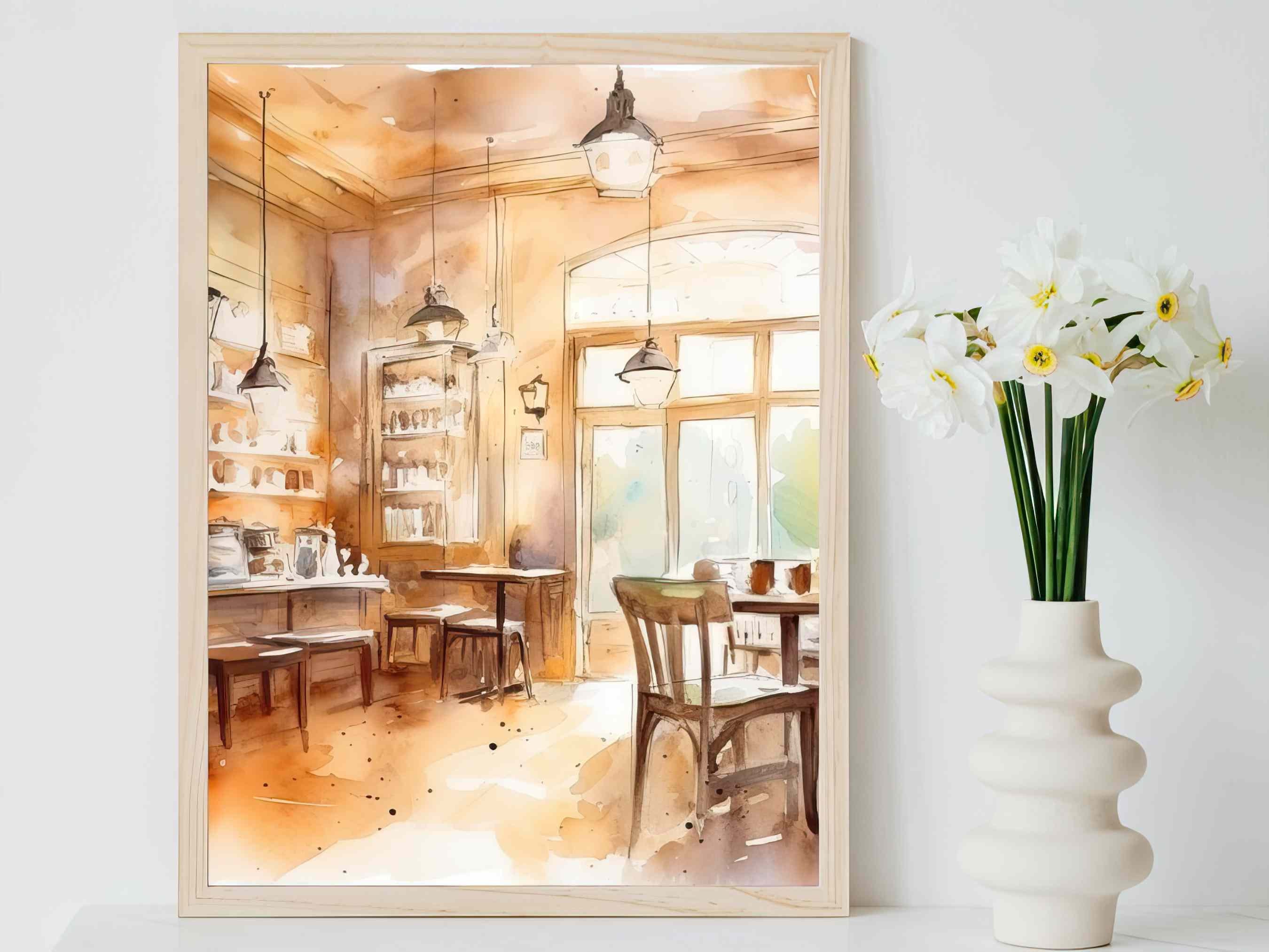 Inviting European Coffee and Tea Shop Interior | Warm Ambiance ...