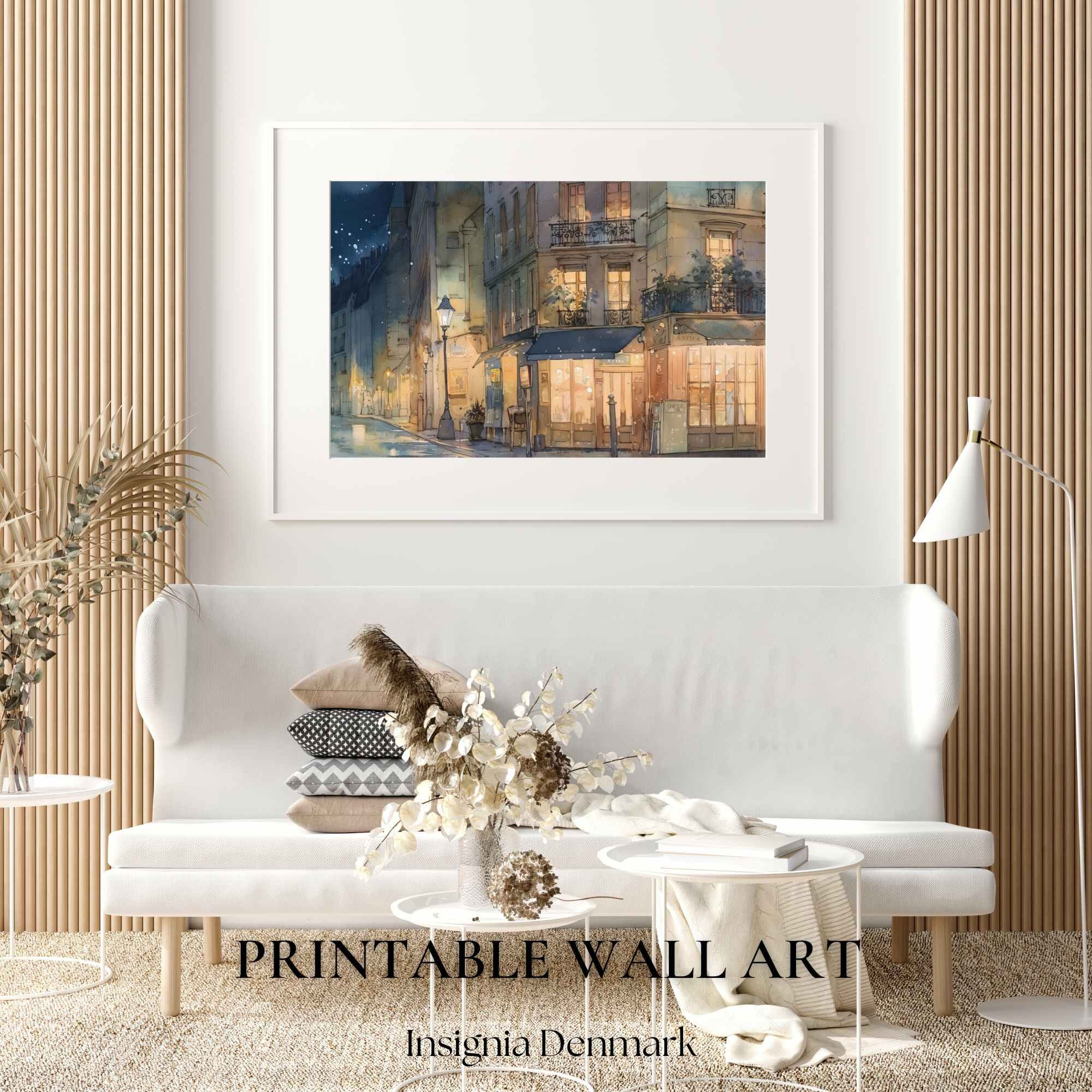 Paris Street View Wall Art | Elegant Restaurant & Building Print ...