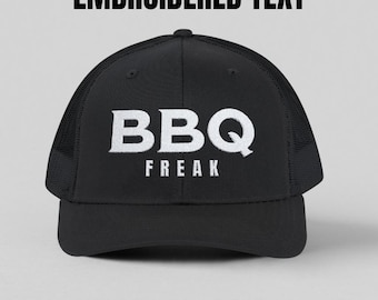 BBQ Trucker Cap, Embroidered Cap for Dad, Christmas Gift for Dad, Grill ...