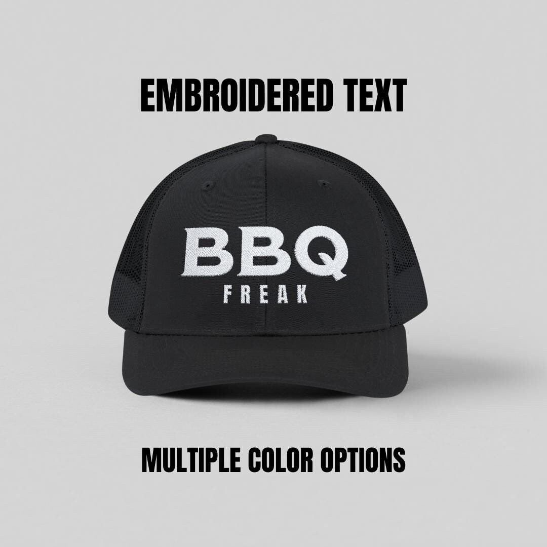 BBQ Freak Trucker Cap, Embroidered Cap for Dad, Christmas Gift for Dad ...