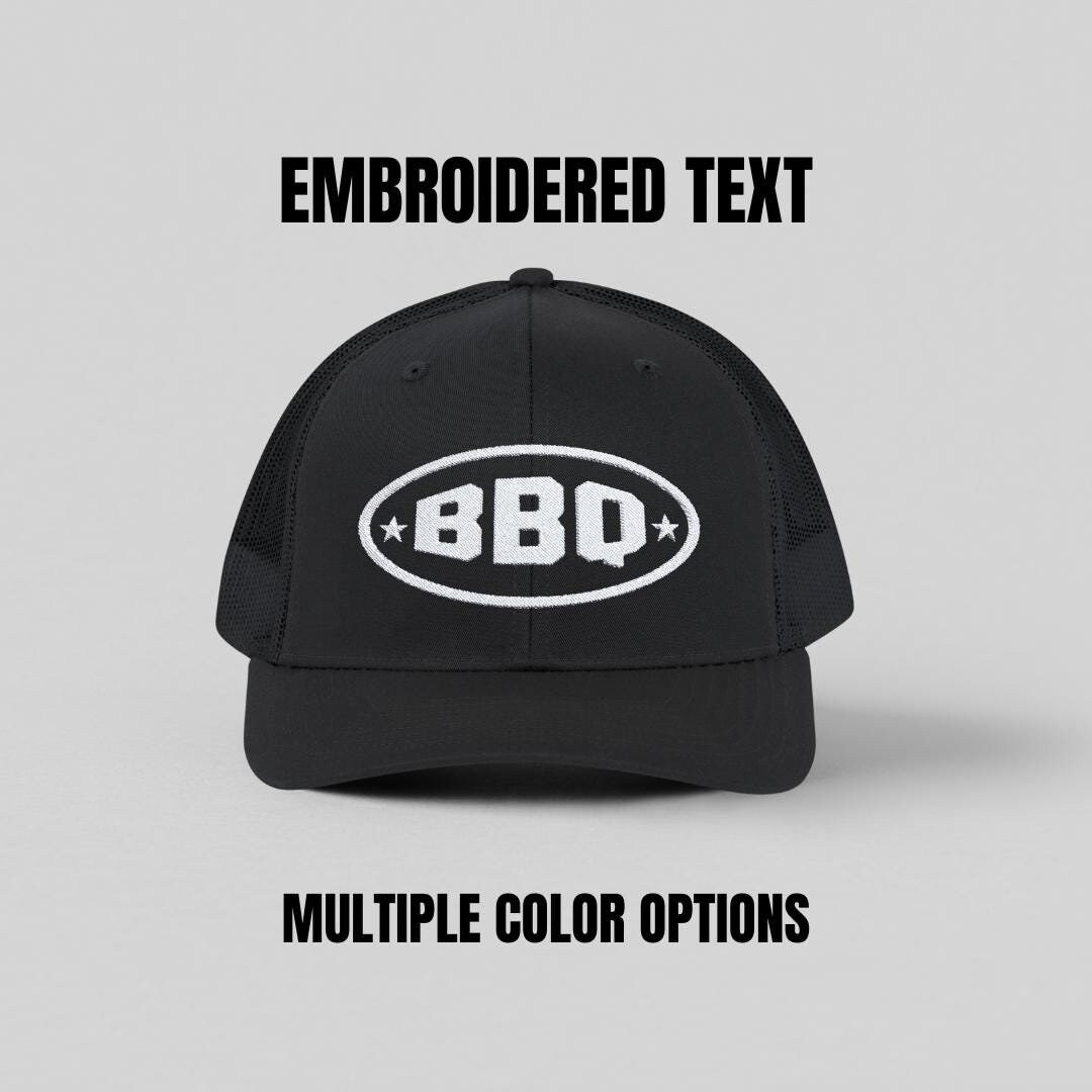 BBQ Trucker Cap, Embroidered Cap for Dad, Christmas Gift for Dad, Grill ...