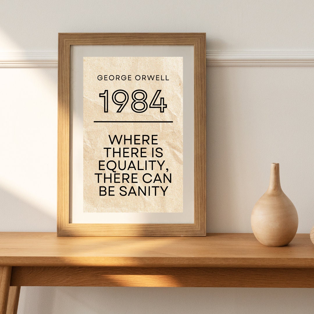 1984 George Orwell, A5 A4 A3 Unframed Poster Print, Dystopian Art, Make ...