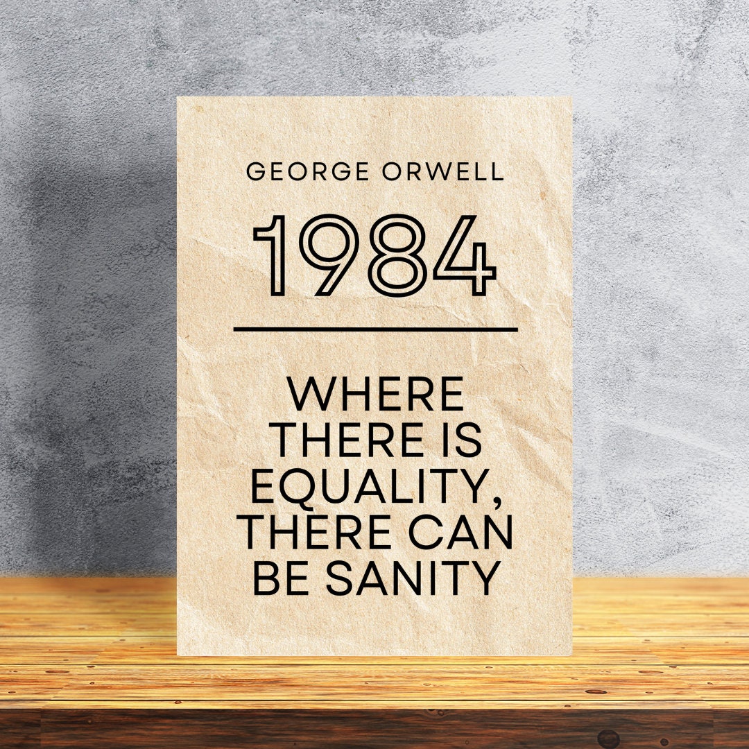 1984 George Orwell, A5 A4 A3 Unframed Poster Print, Dystopian Art, Make ...