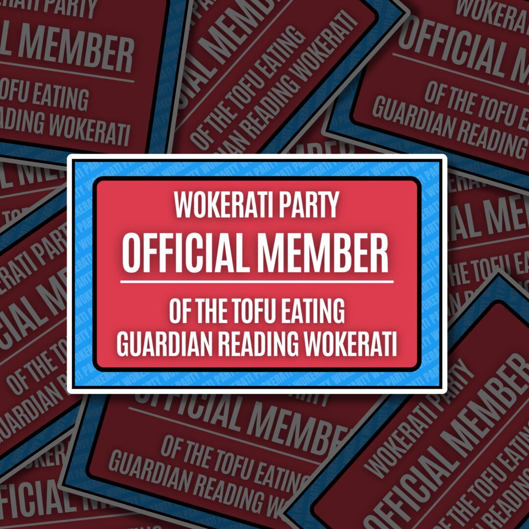 Official Member Wokerati Vinyl Sticker, 5.6x9 Cm, Social Justice Woke ...