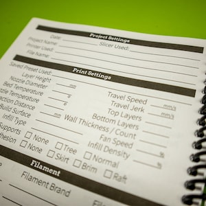 3D Printing Log Book - Etsy