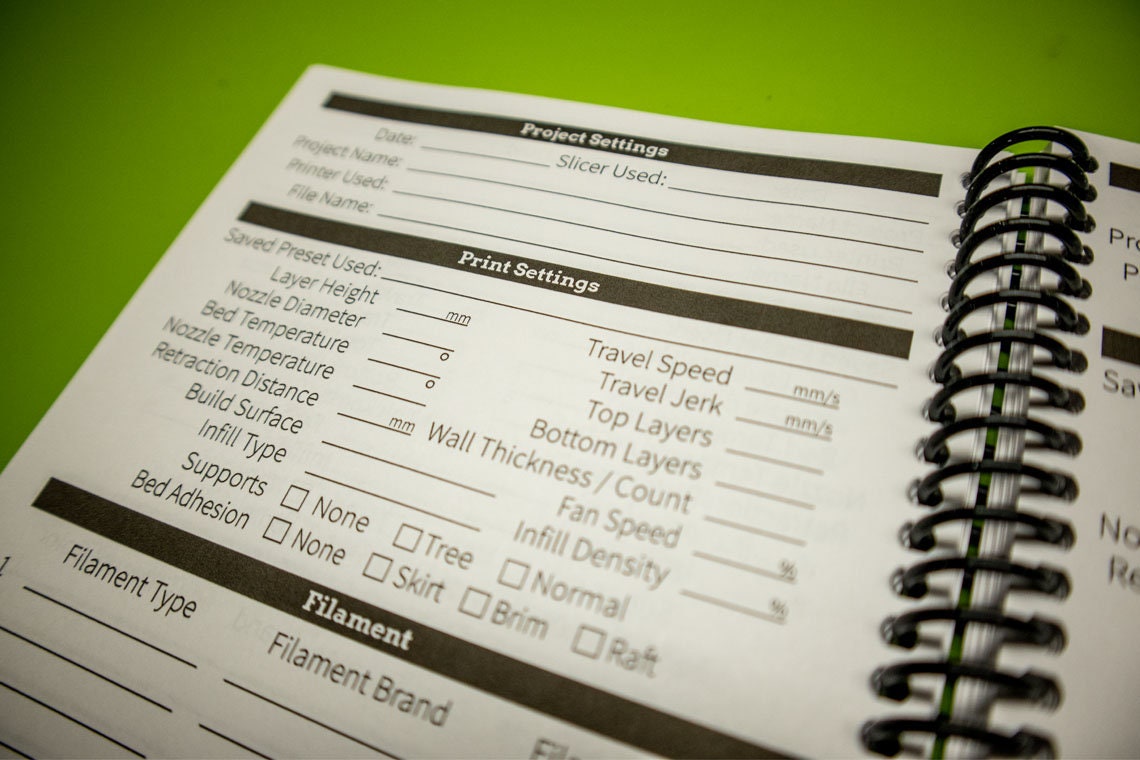 3D Printing Log Book - Etsy