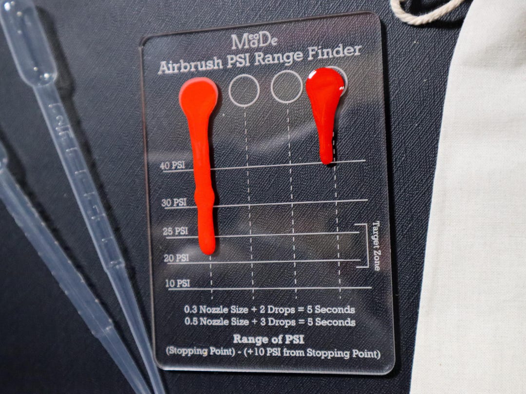 Airbrush PSI Range Finder | Paint Thinning & Viscosity Guage Tool - Etsy