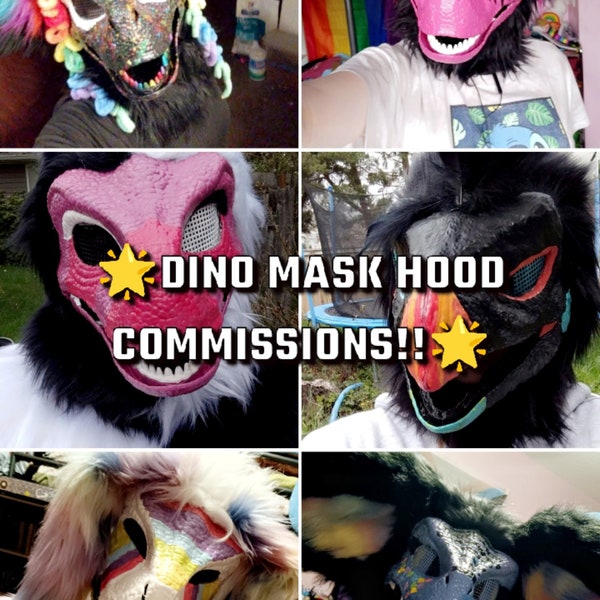 Raptor Furry Mask - Etsy UK
