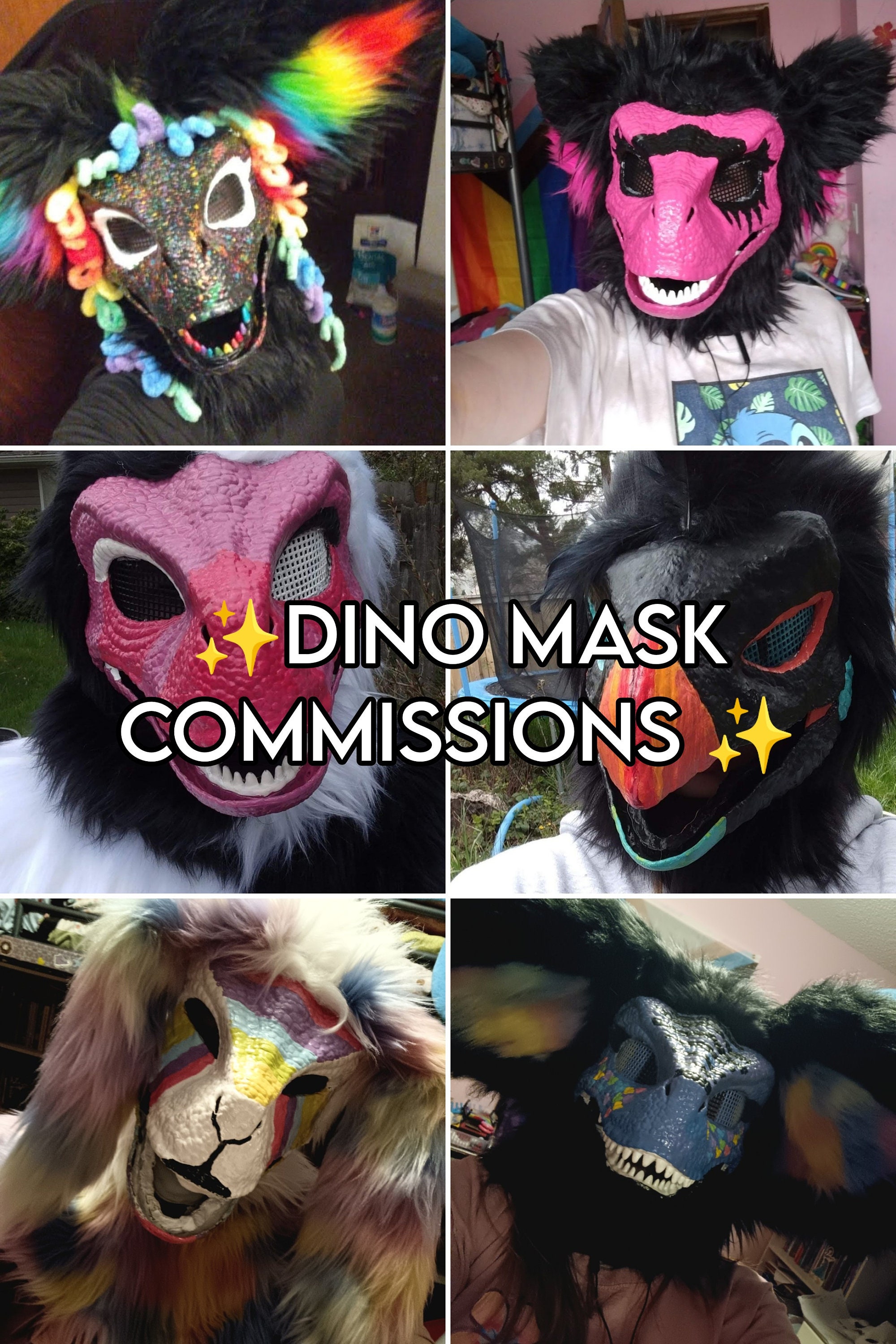 Dino Mask Commissions Read Description Before Buying Closed Currently Etsy