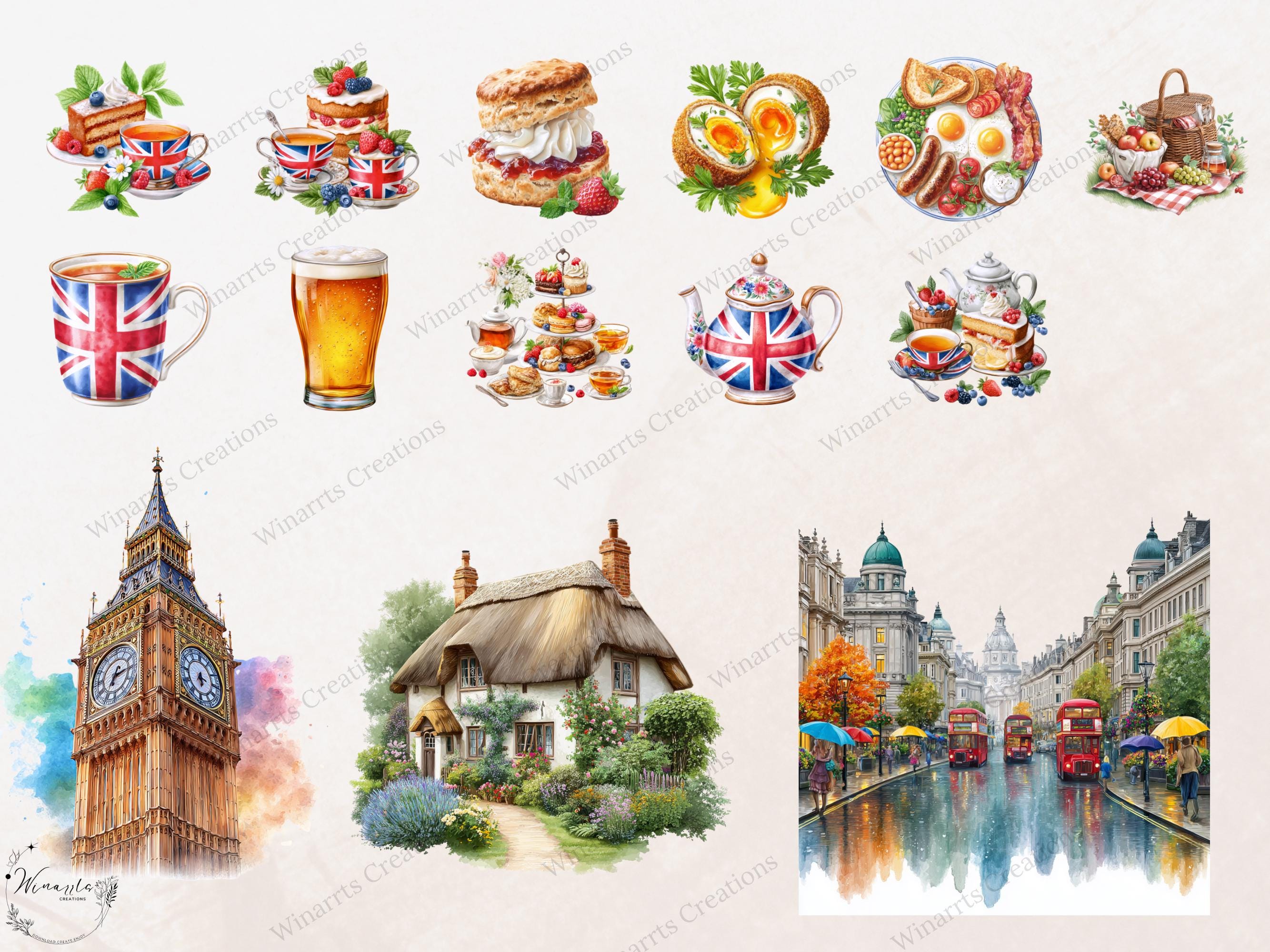England 295 Clipart Britain Digital Download PNG Printable High Quality ...