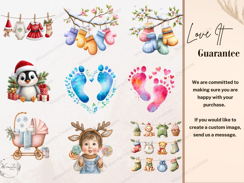 Christmas Baby Clipart 300 Baby's 1st Christmas Digital Download PNG ...