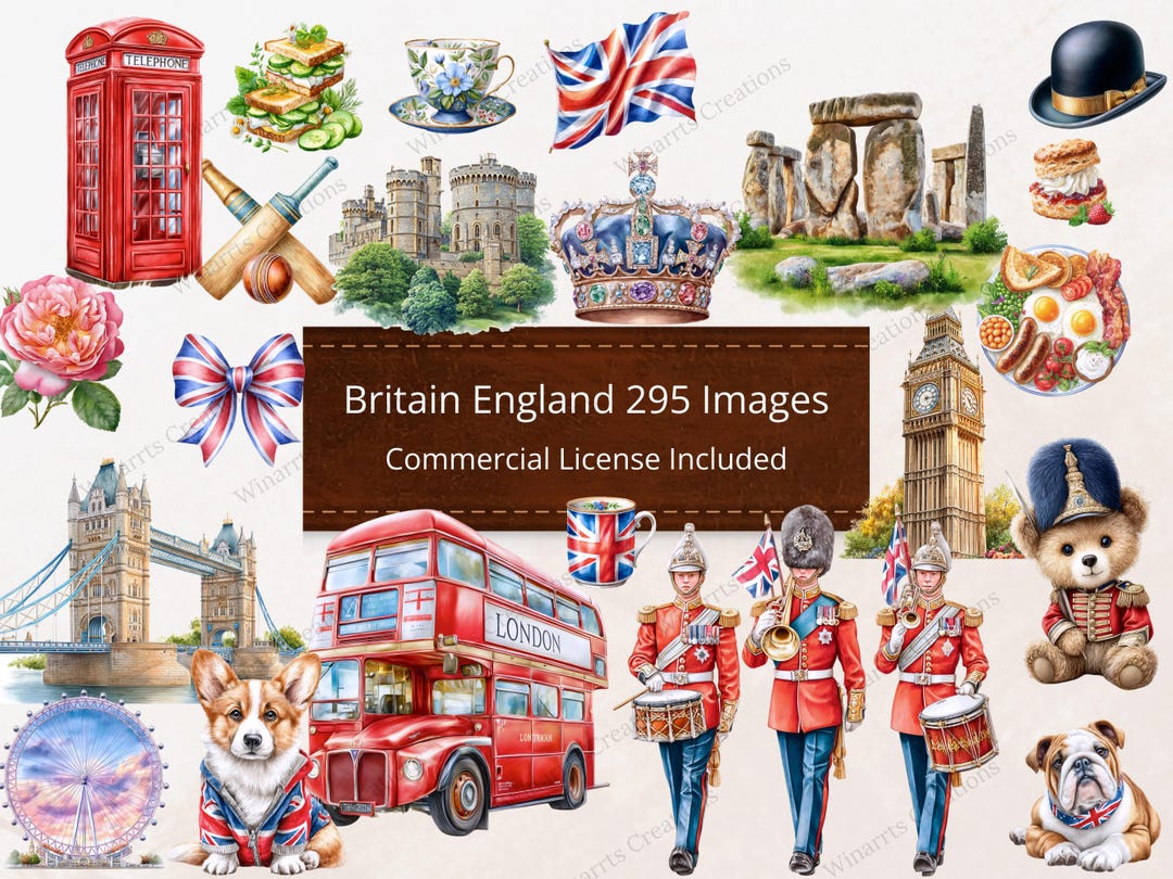England 295 Clipart Britain Digital Download PNG Printable High Quality ...