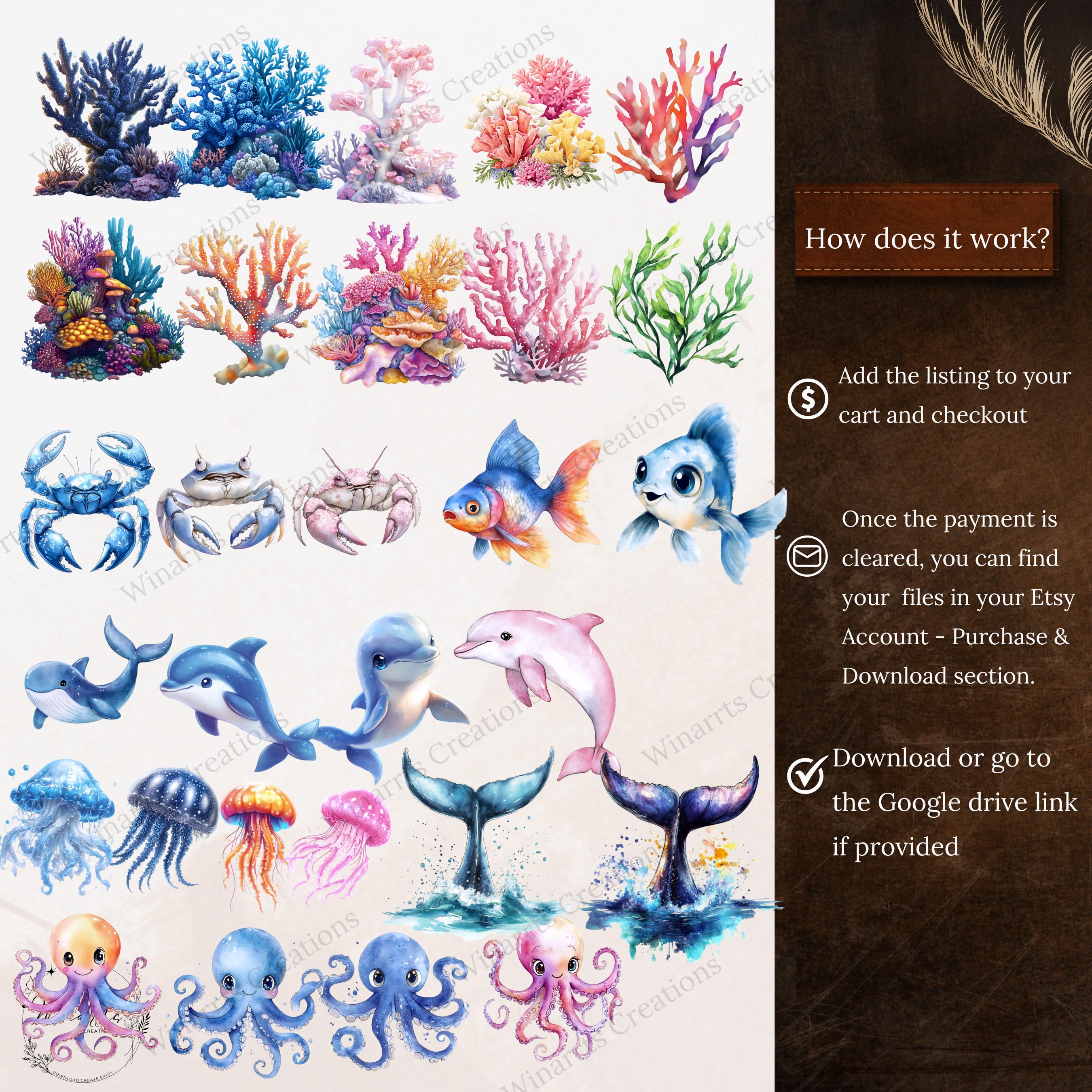 800 Nautical Clipart Bundle Watercolor Bear Nautical Clipart Digital ...