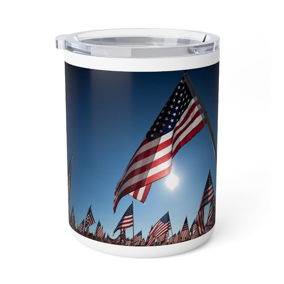 Patriotic American Flag Insulated Coffee Mug 10oz - Etsy