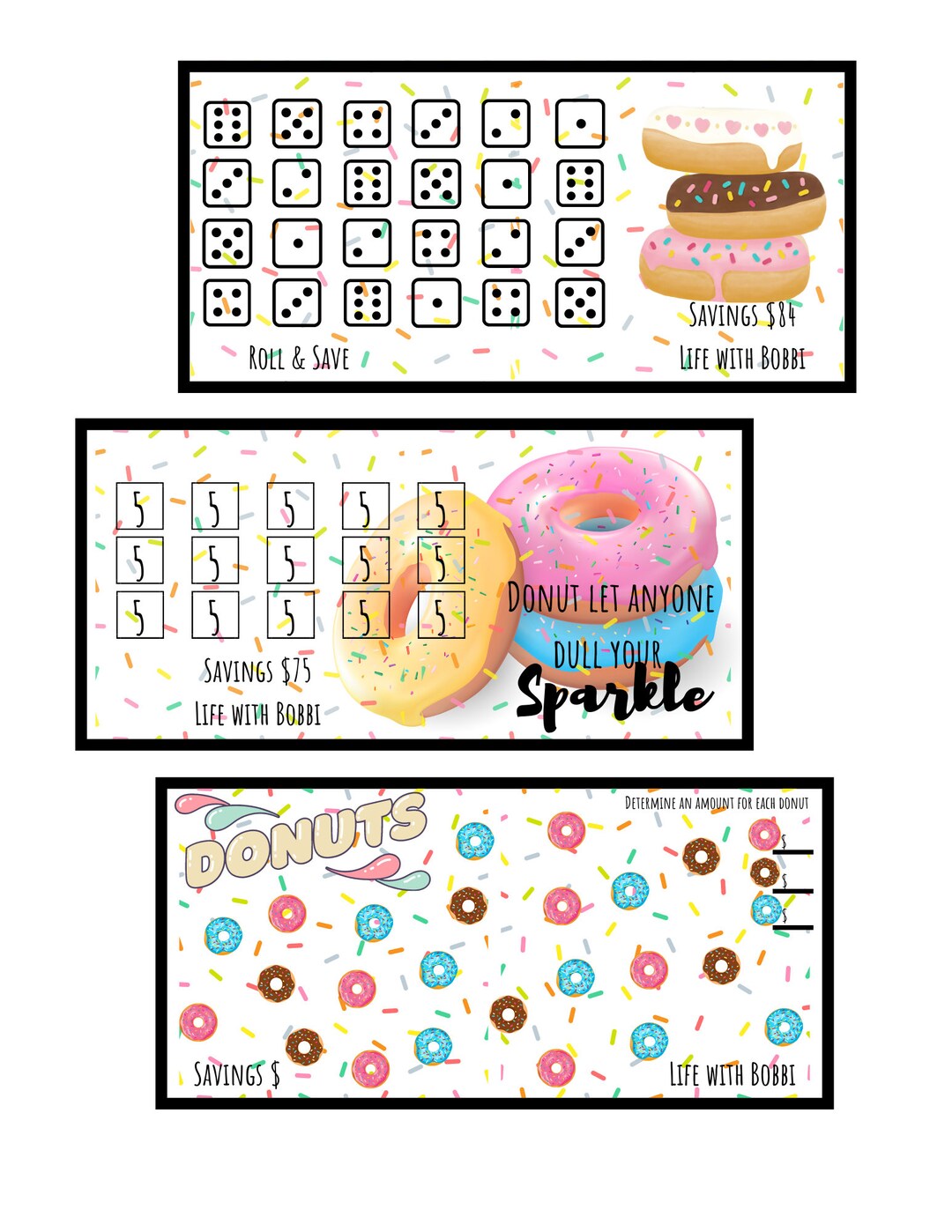 Donut Saving Challenge - Etsy