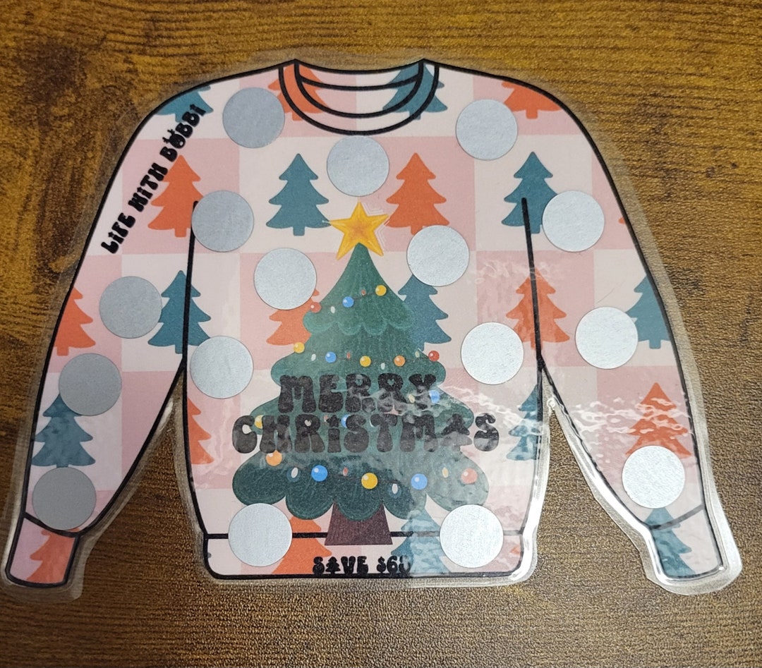 Merry Christmas Ugly Sweater Scratch Saving Challenge - Etsy