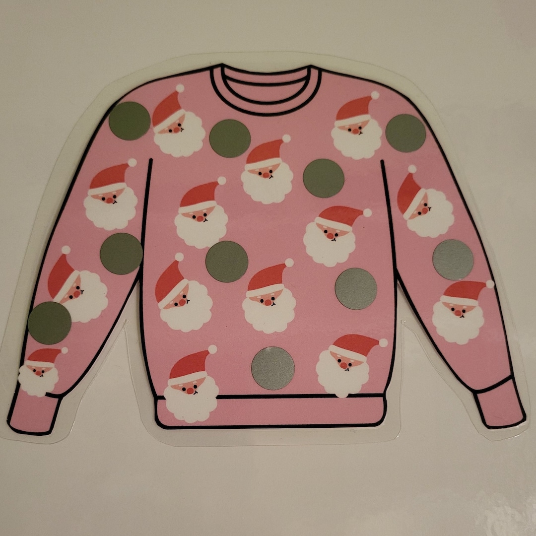 Santa Ugly but Cute Sweater Scratch Saving Challenge - Etsy