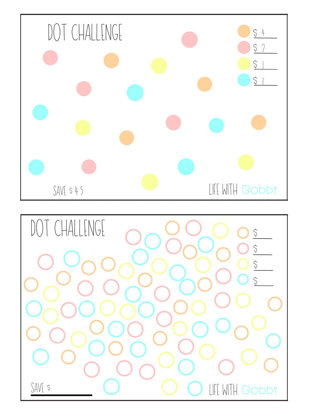 Dot Saving Challenge | Digital Download | - Etsy