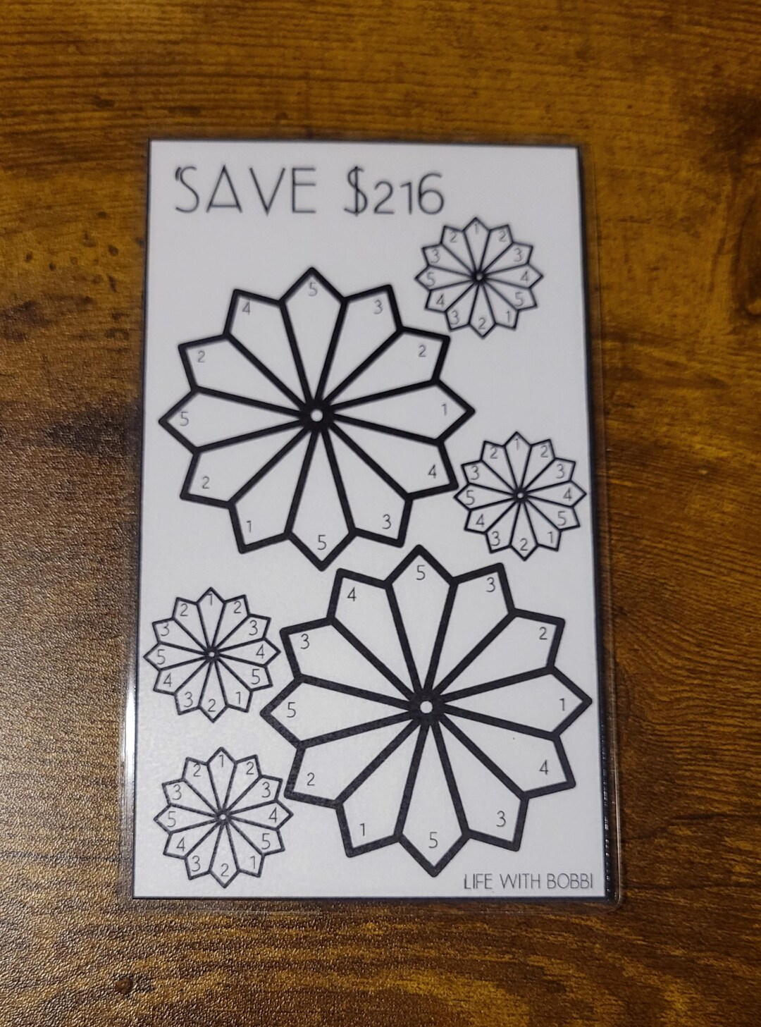 Saving Challenge | Save 216 | Life With Bobbi | Color and Save - Etsy