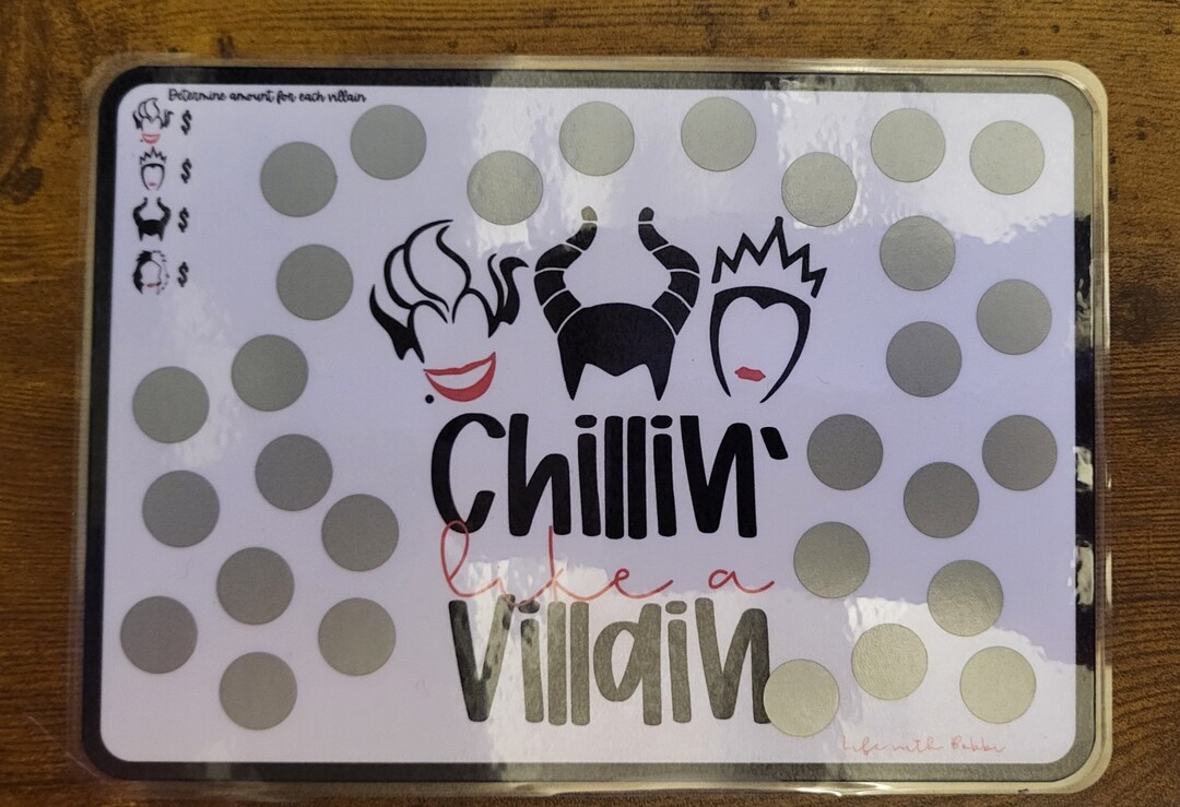 Chillin' Like a Villain Scratch off Saving Challenge - Etsy