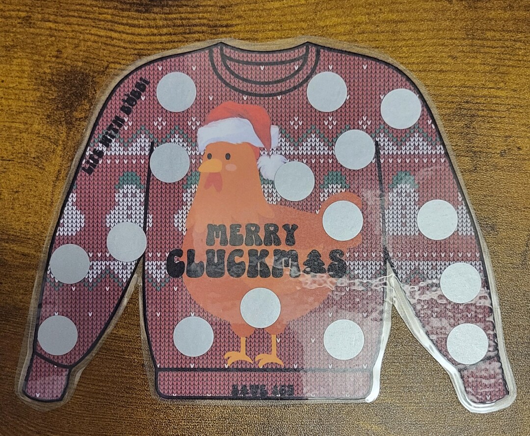 Merry Cluckmas Ugly Sweater Scratch Saving Challenge - Etsy