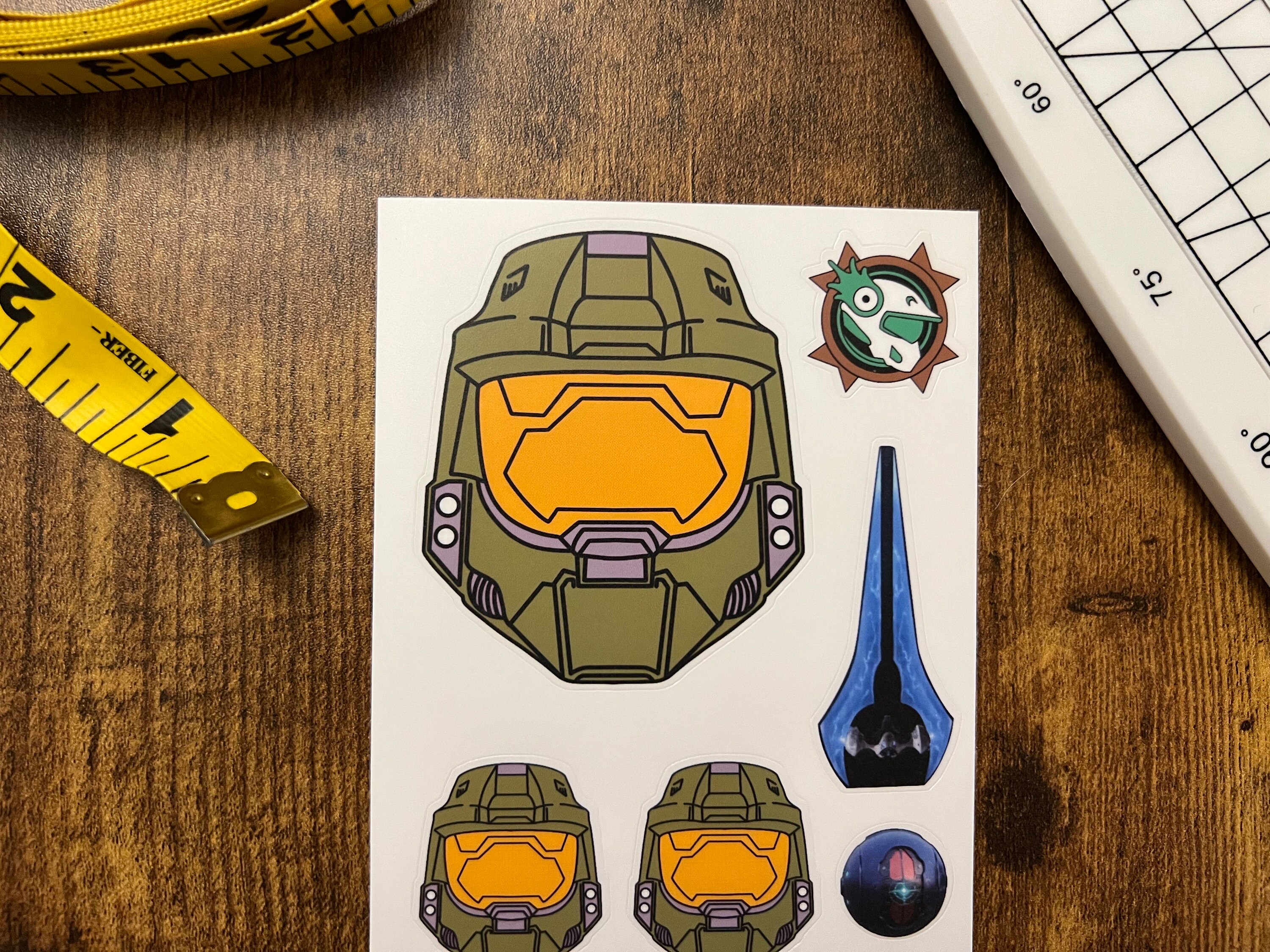 Master Chief Sticker Sheet Halo - Etsy
