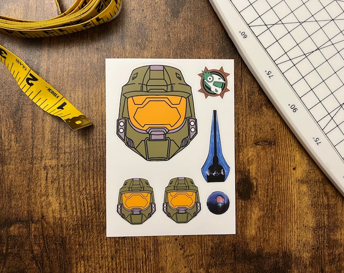 Master Chief Sticker Sheet Halo - Etsy