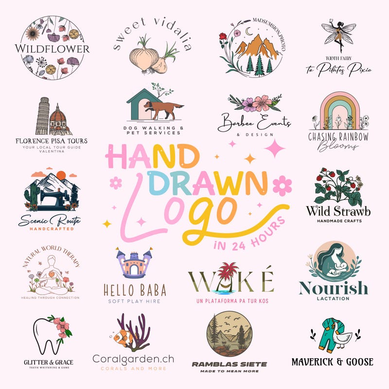Custom Hand Drawn Logo Kit - Etsy UK