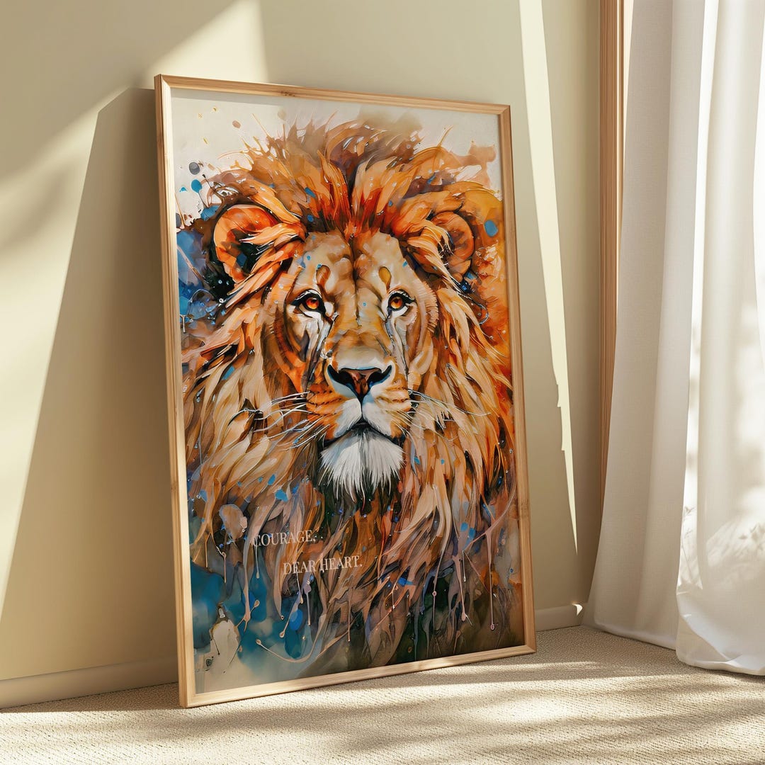 Courage Dear Heart Print, Book Lover's Gift, Aslan Lover's Gift, Self ...