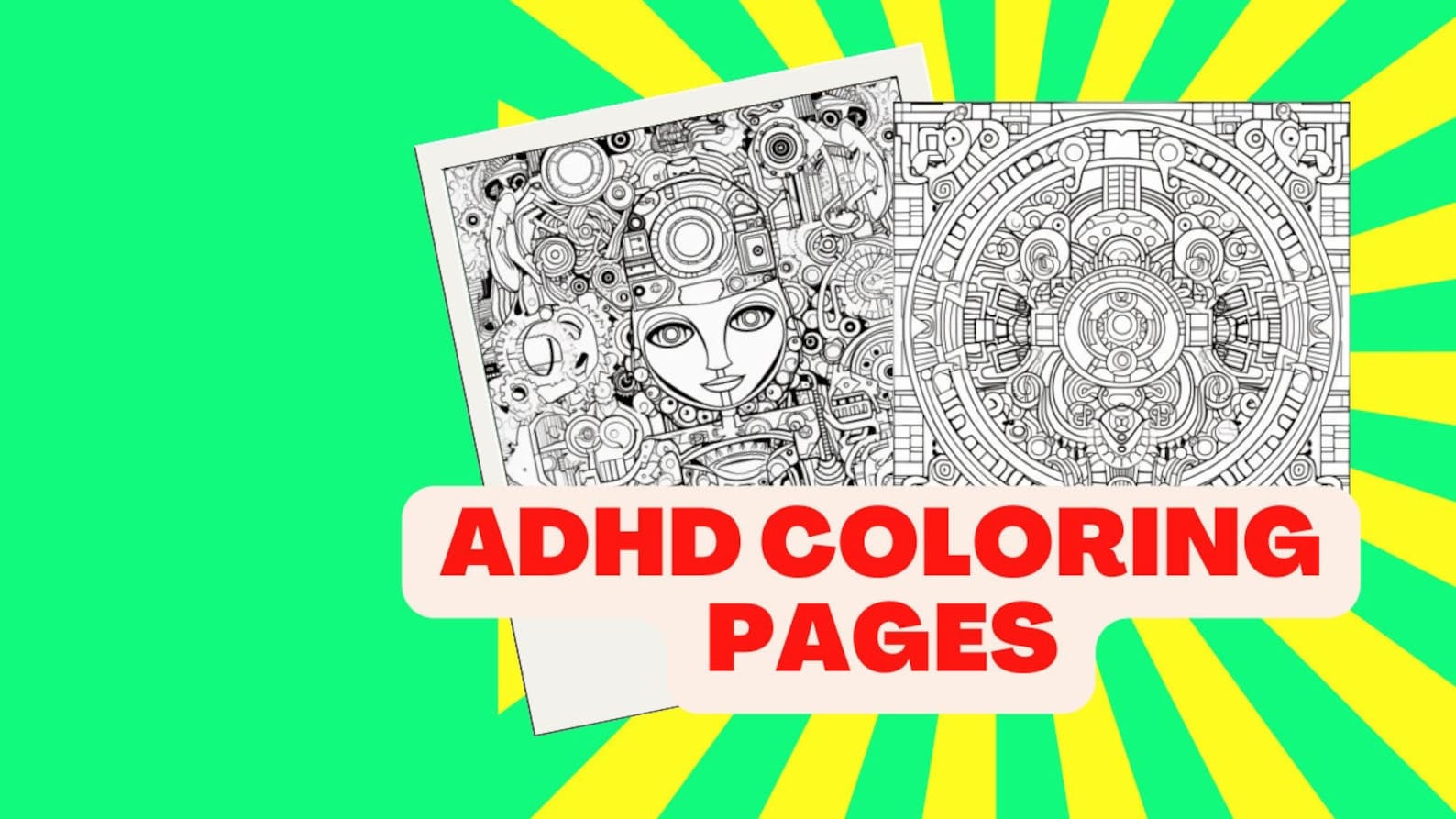 ADHD Coloring Pages Fantasy Coloring Pages for Adults Kids - Etsy