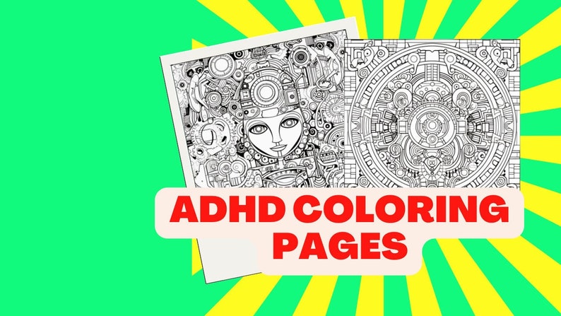 ADHD Coloring Pages, Fantasy Coloring Pages for Adults, Kids Activities ...
